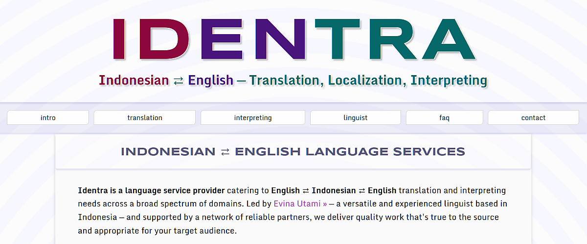 Interpreting Services - English-Indonesian-English | Identra EN-ID ...